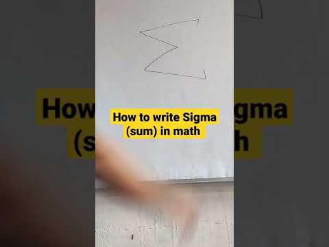 how to write Sigma (sum) in math #shorts #mathematics #math #mathematician #algebra #sigma #sum