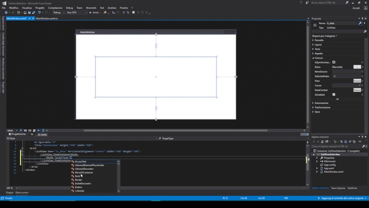 How to Create a Listview and Use SelectionChanged Method WPF C# Program - Tutorial #5