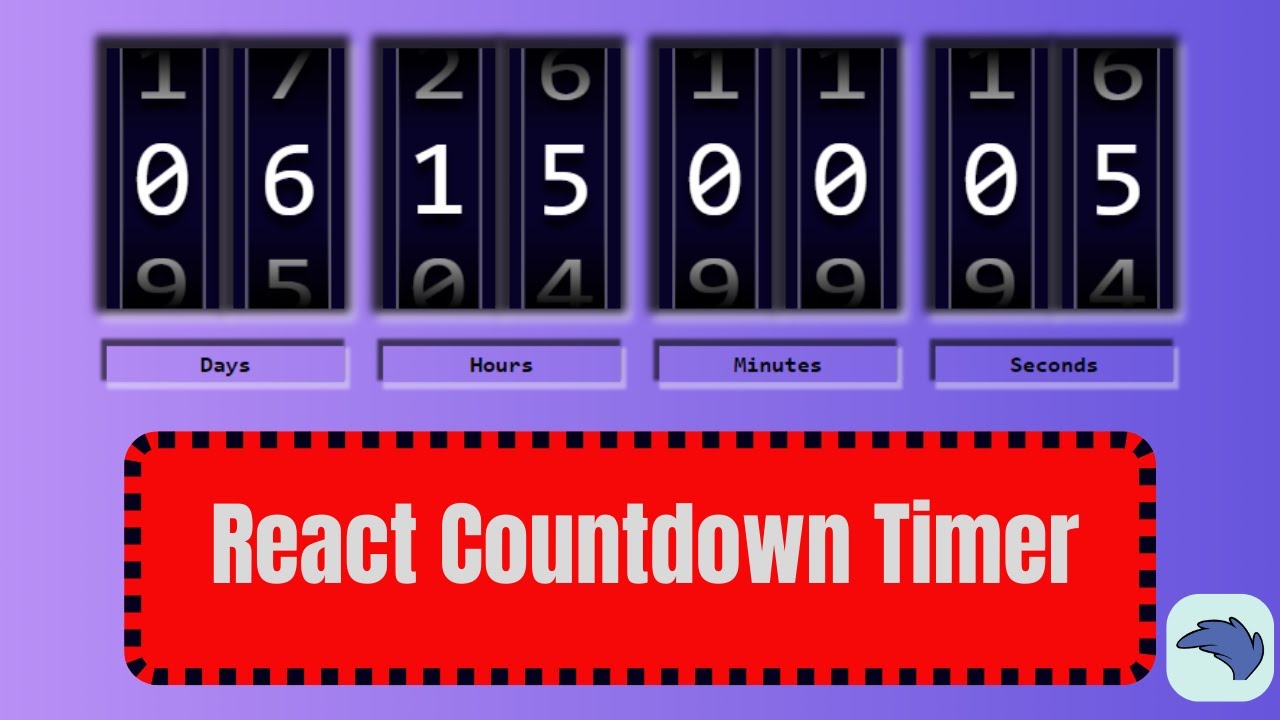 React JS Countdown Timer with zero dependencies | React Components #6