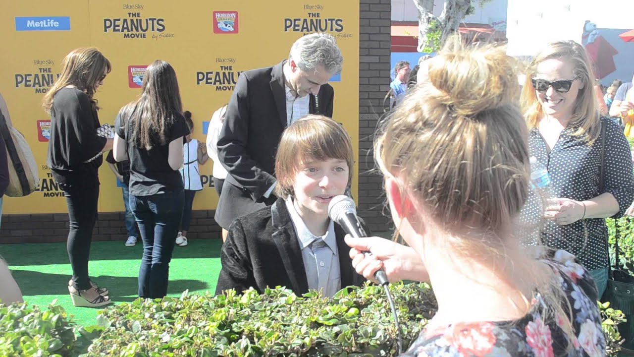 Noah Schnapp Voice of Charlie Brown  Interview at PEANUTS Movie Premiere