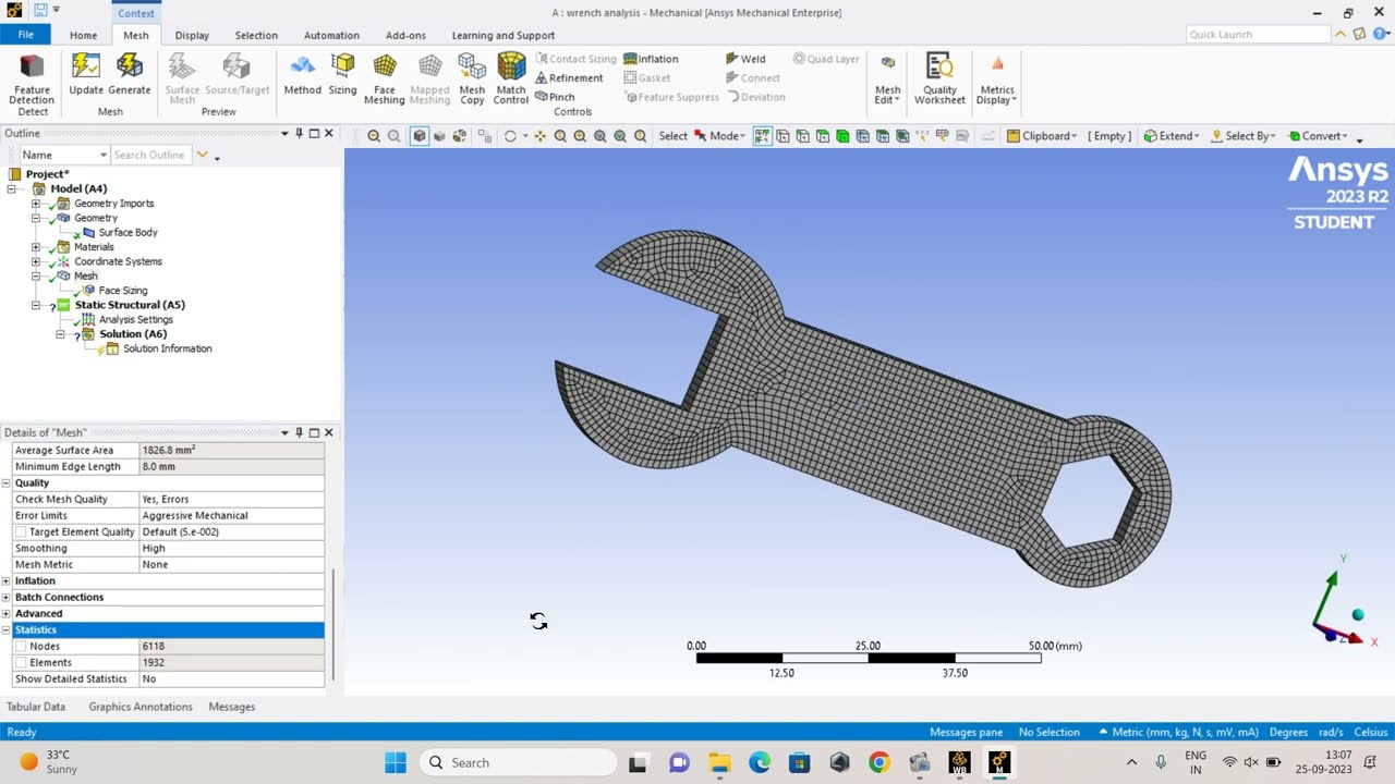 wrench analysis static structural analysis - Ansys Workbench Tutorials