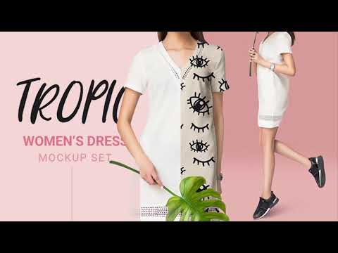 Download Free Photoshop Female Dress Apparel Mockup