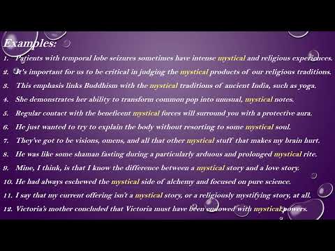 Mystical Meaning with Examples