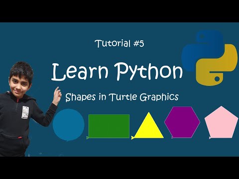 Learn Python, Tutorial 5 (Draw Shapes Using turtle)