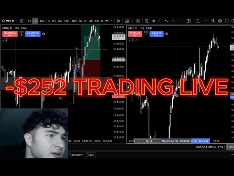 Losing -$252 Day Trading LIVE /I BLEW MY ACCOUNT/