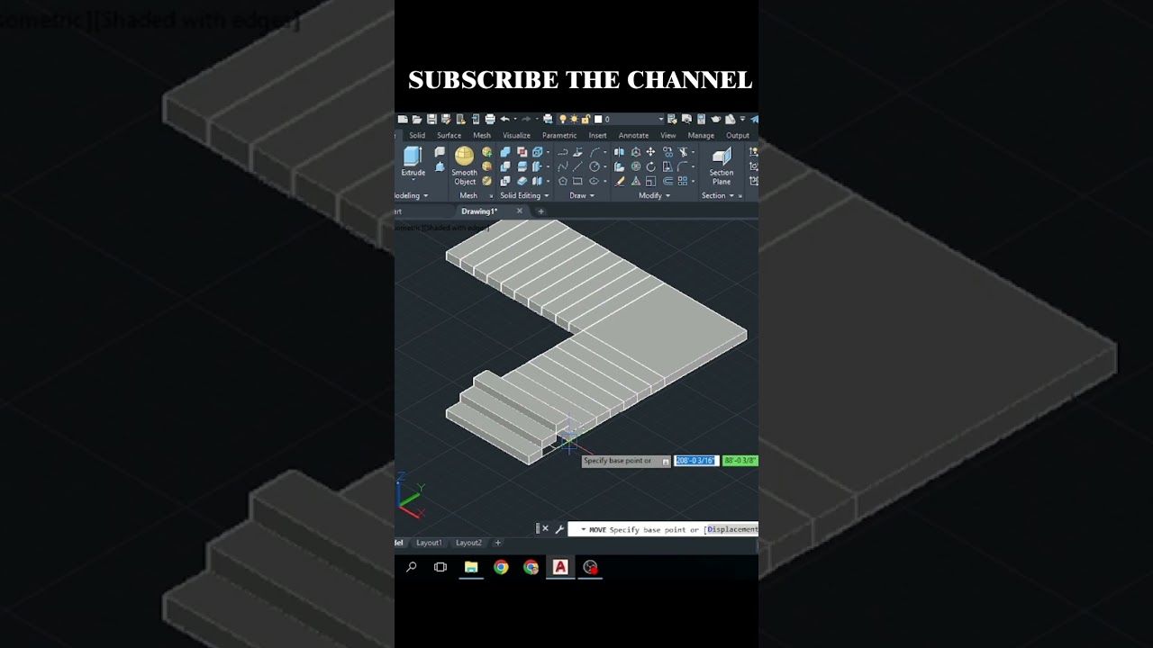 3D Stairs AutoCAD