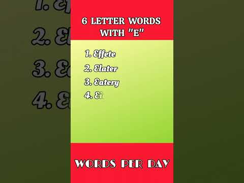 6 letter words starting with "E" #englishlearners #englishlearning #youtubeshorts