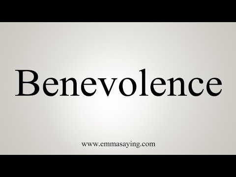 How To Say Benevolence