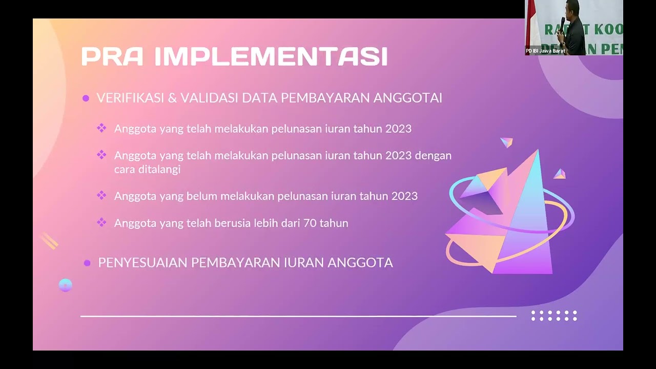 Pertemuan PD dan PC IBI se-Jawa Barat tentang Pembayaran Virtual Account KTA online