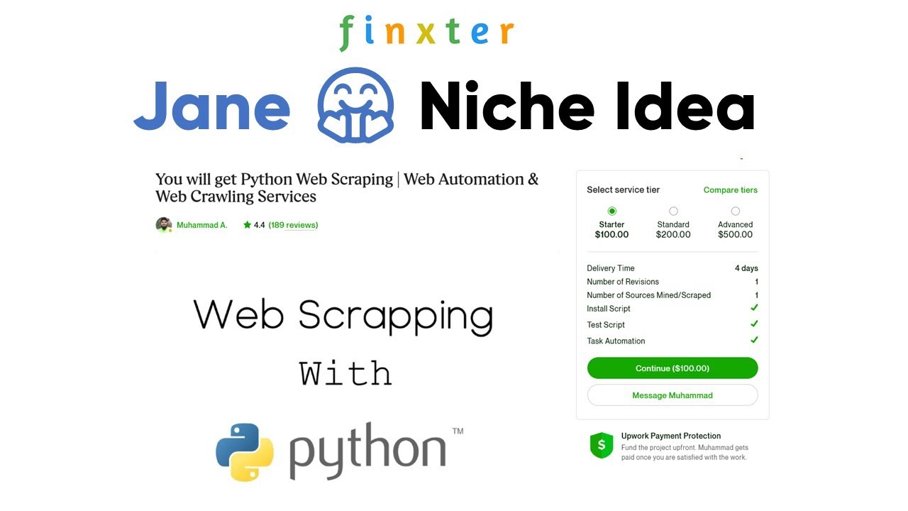 [Jane] Freelancer Niche Idea - Web Scraping with Python on Upwork
