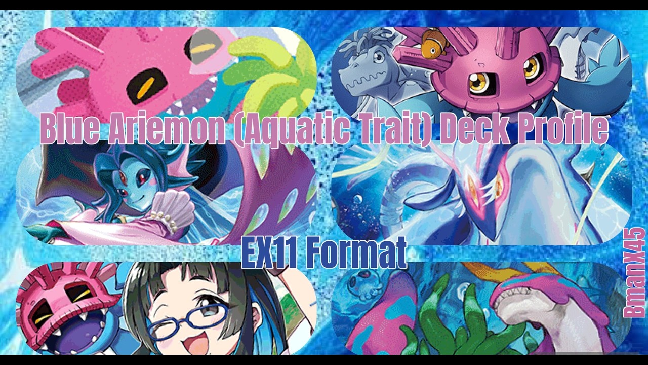 Digimon TCG: Blue Ariemon (Aquatic Trait) Deck Profile EX11 Format