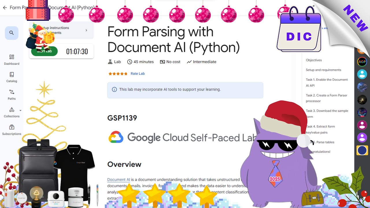 Form Parsing with Document AI (Python)  #2025 | #GSP1139 |#qwiklabs |#Solution