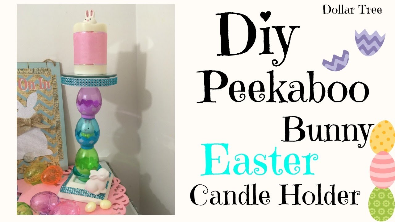 DIY EASTER PEEKABOO BUNNY CANDLE HOLDER | DOLLAR TREE