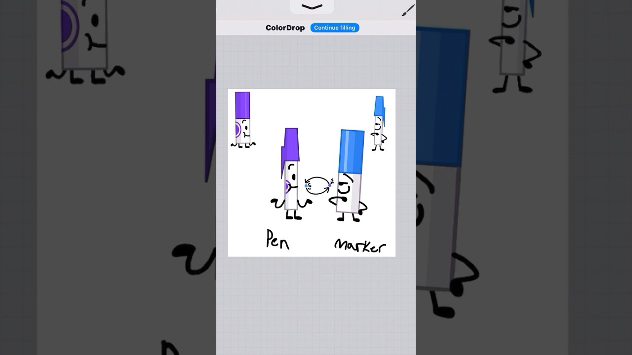 BFDI CHARACTER SWITCH PT.1 #bfdi #foryou #foryoupage #drawing #bfdia #bfb #tpot #idfb