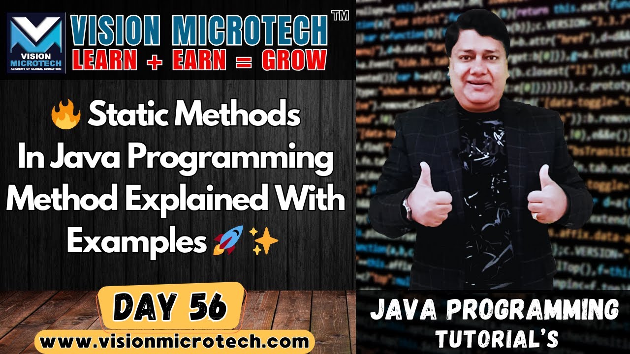 🔥 Static Methods In Java | Java Static Method Explained With Examples 🚀 ✨