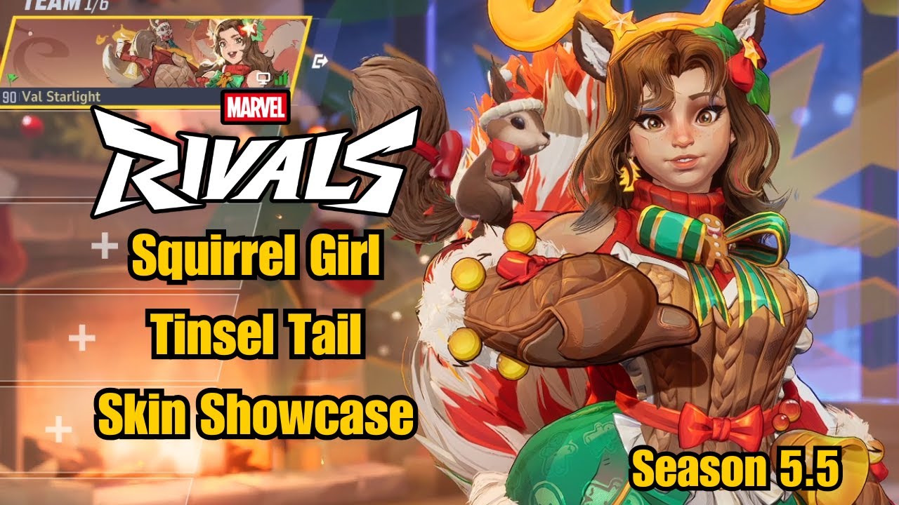 Squirrel Girl | Tinsel Tail Skin Showcase | Marvel Rivals Gameplay Season 5.5