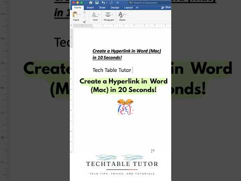 Add Hyperlinks in Word on Mac | MacBook Trick in Just 20 Seconds! #msword #macbook