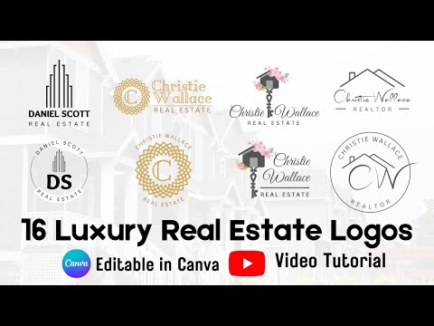 Real Estate Logo Template Editable in Canva | 2023 Realtor Logo Design