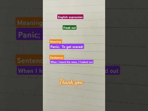English expression word with Meaning and Sentence(freak out) #betterlearning