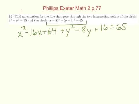 Equation of a common chord of 2 circles