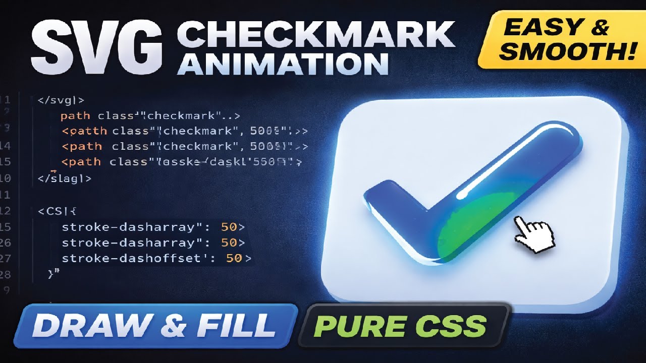 SVG Icon Animation Tutorial | Draw & Fill SVG with CSS (No JavaScript)