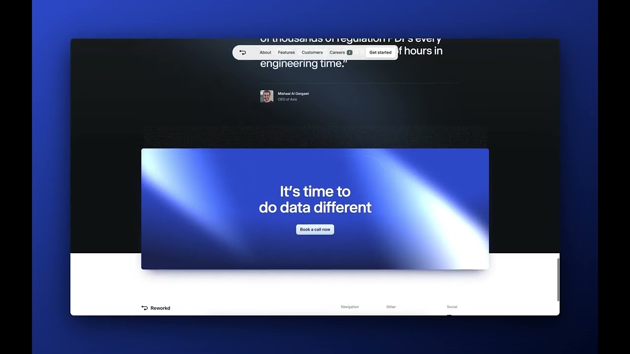 Website Design Inspiration: Reworkd.ai by James