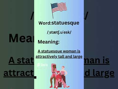 How to Pronounce Statuesque in American Accent #learning #learnenglish