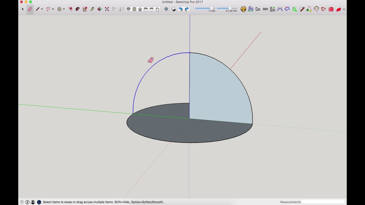 Sketchup  creating a dome the easy way