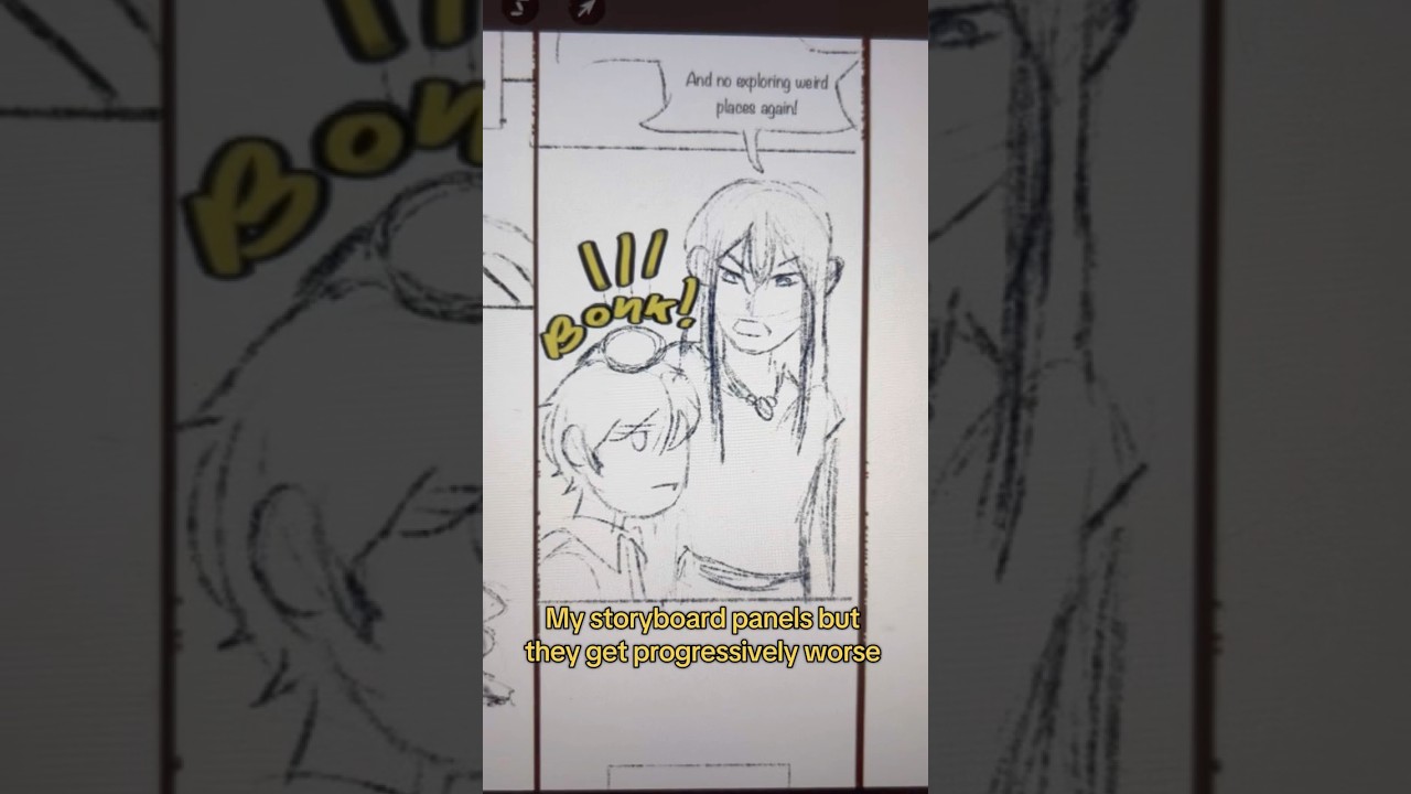 My cursed WEBTOON storyboard panels