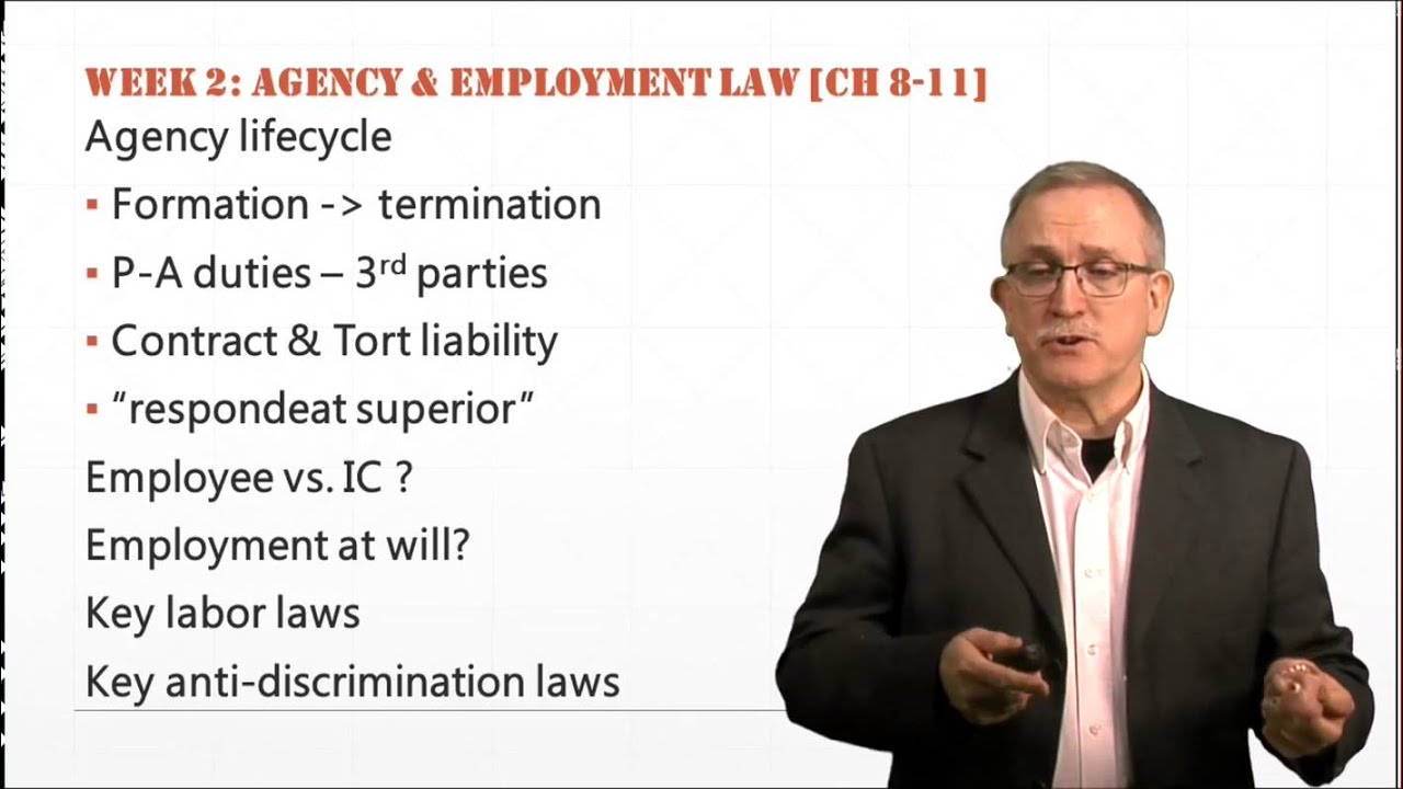BUS202: Business Law 202:  Chap. 8-11 - Agency and Employment Law
