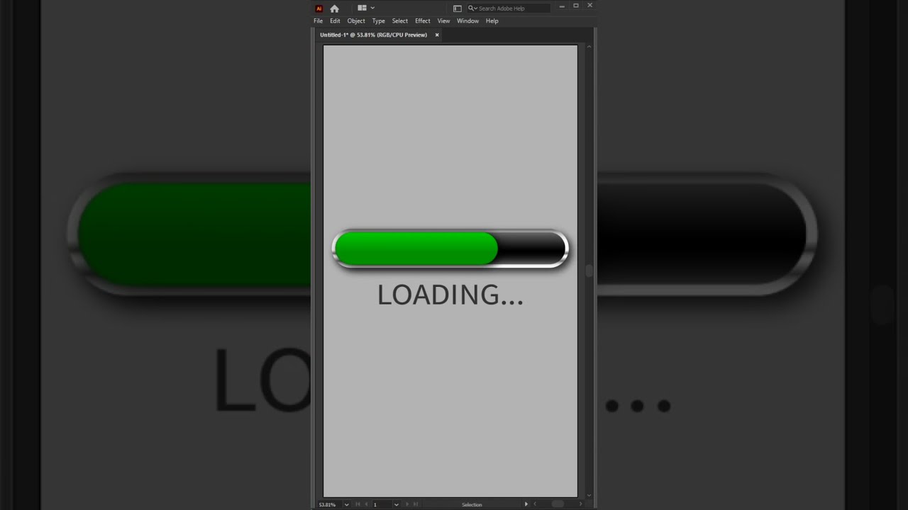How to Make Loading Bar on Adobe Illustrator #shorts