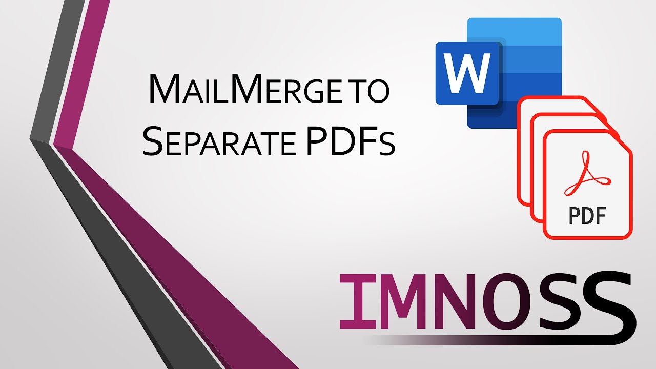 Mail Merge to Separate PDFs with Custom File Names and Folder Locations. No Plugin Needed!