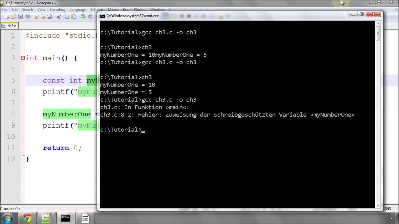 Beginning C Programming - Part 3 - Introduction To Variables, Operators