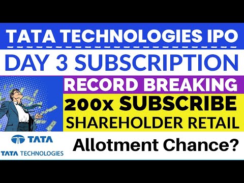 TATA Technologies IPO Day 3 Subscription Status 🔥| Tata Technologies IPO | Tata Technologies IPO GMP