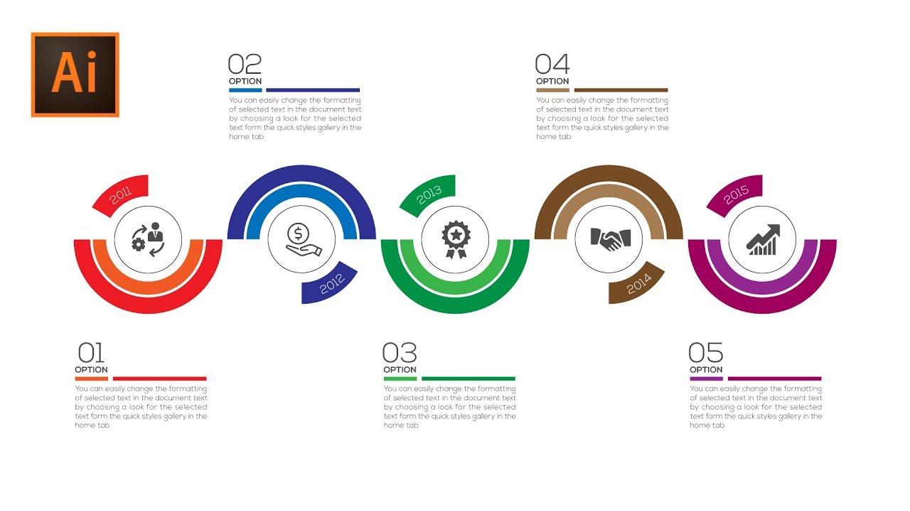 stock vector   business timeline infographic design  illustrator cc tutorial