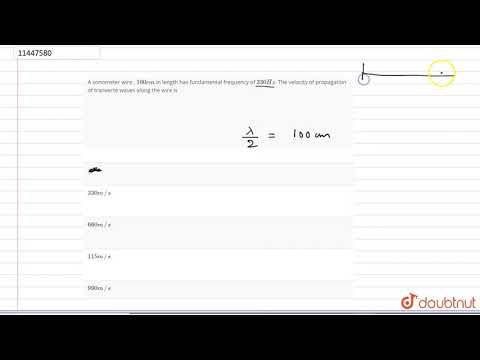 A sonometer wire , `100 cm` in length has fundamental frequency of `330 Hz`. The velocity of