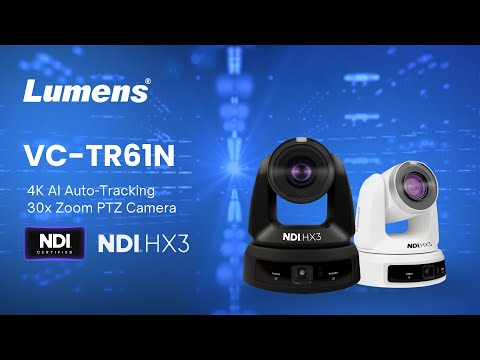 VC TR61N 4K NDI AI Auto-Tracking 30x Zoom PTZ Camera | Lumens ProAV
