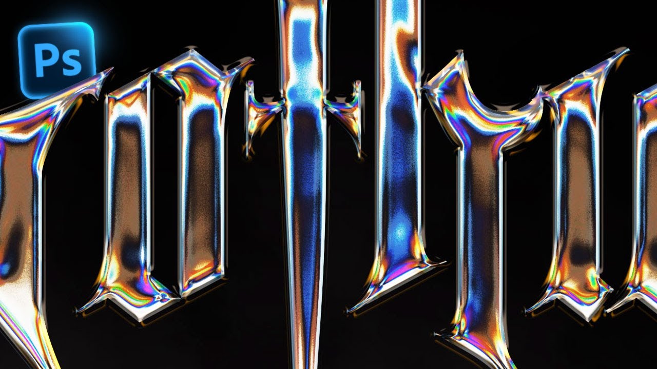 Iridescent Chrome Text Effect in Photoshop