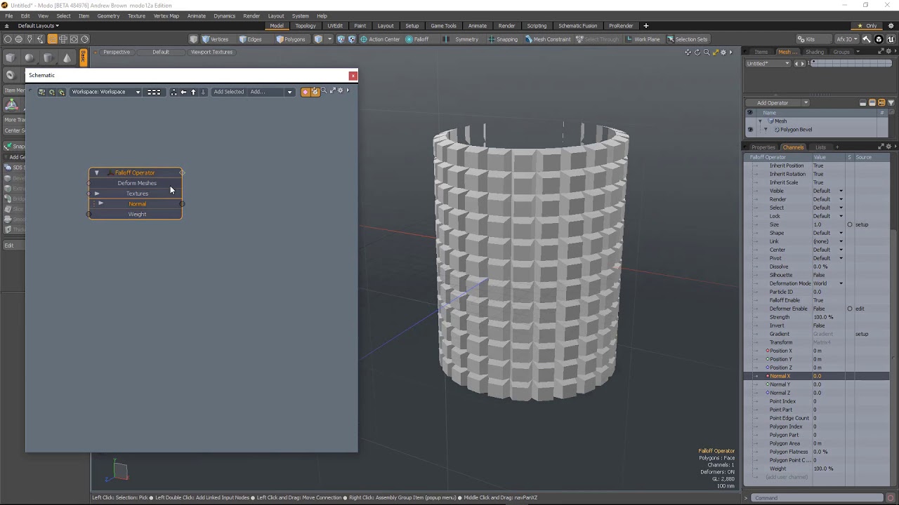 MODO 12 Falloff Operator