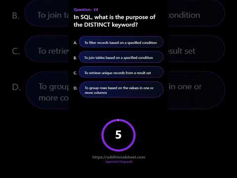 In SQL what is the purpose of the DISTINCT keyword