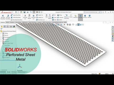 Perforated Sheet Metal| Perforated Design on Solidworks| Fill Pattern #solidworkssheetmetal
