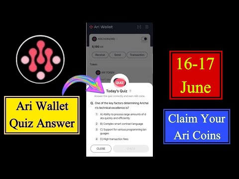 Ari Wallet Quiz Today | Ari Wallet Quiz 16 June | Ari Wallet Today Quiz | Ari Wallet Quiz