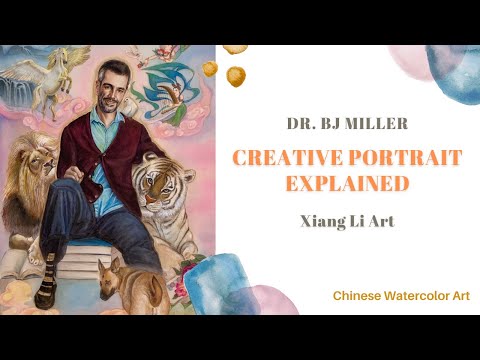 Symbolism in Creative Portrait Painting | Chinese Watercolor | BJ Miller #gongbi #watercolorart
