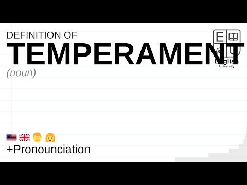 TEMPERAMENT meaning, definition & pronunciation | What is TEMPERAMENT? | How to say TEMPERAMENT