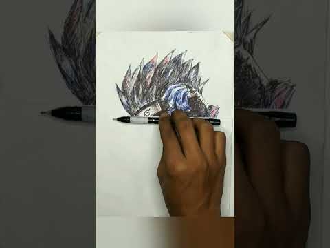 Draw with pen ||😎 kakashi hatake ||#drawing #kakashi #shorts