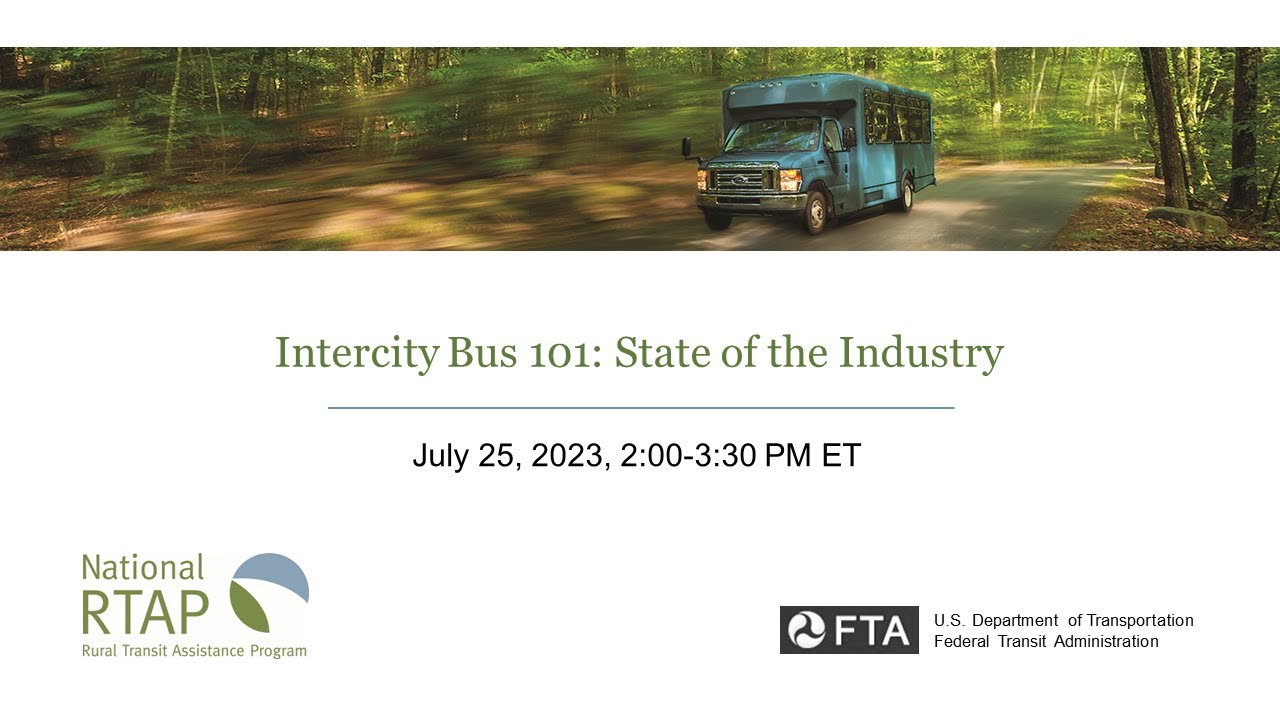 National RTAP Peer Roundtable: Intercity Bus 101