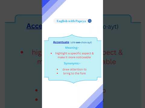 'Accentuate'- Word of the Day #shorts #shortsviral #vocabulary