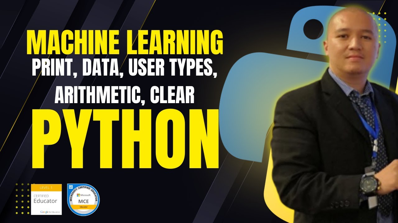 Introduction to PYTHON basic commands: Print, User Input, Arithmetic, Data, Clear