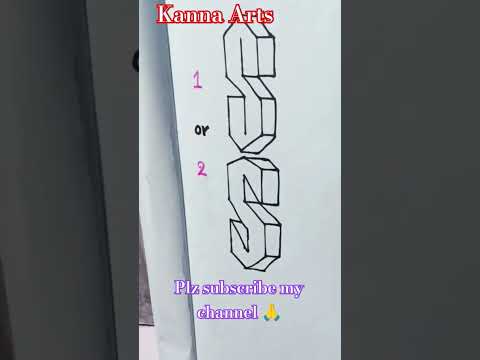 Two Different types of S letter kanna Arts# Shorts #