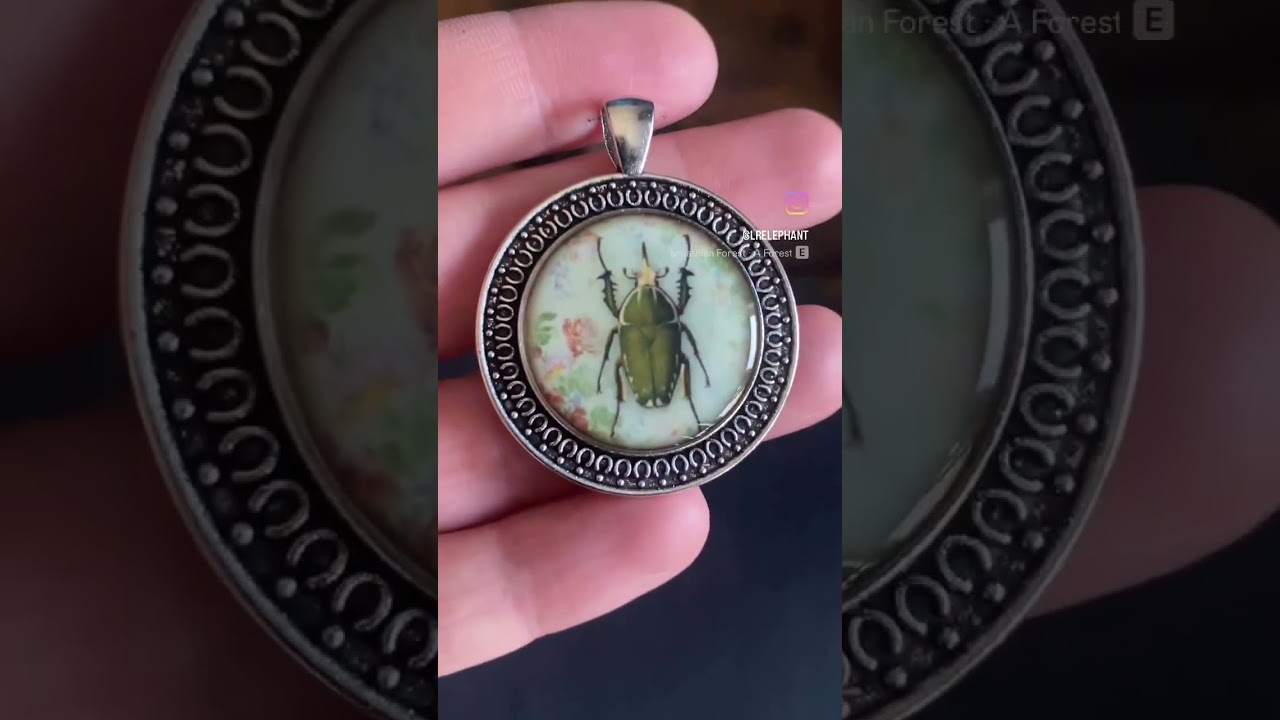 Dark Elegance: Insect Pendant for the Curious & Bold